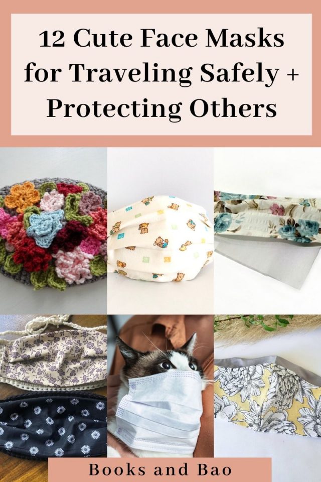 12 Cute Face Masks (& Mask Patterns) for Safe Travel | Books and Bao